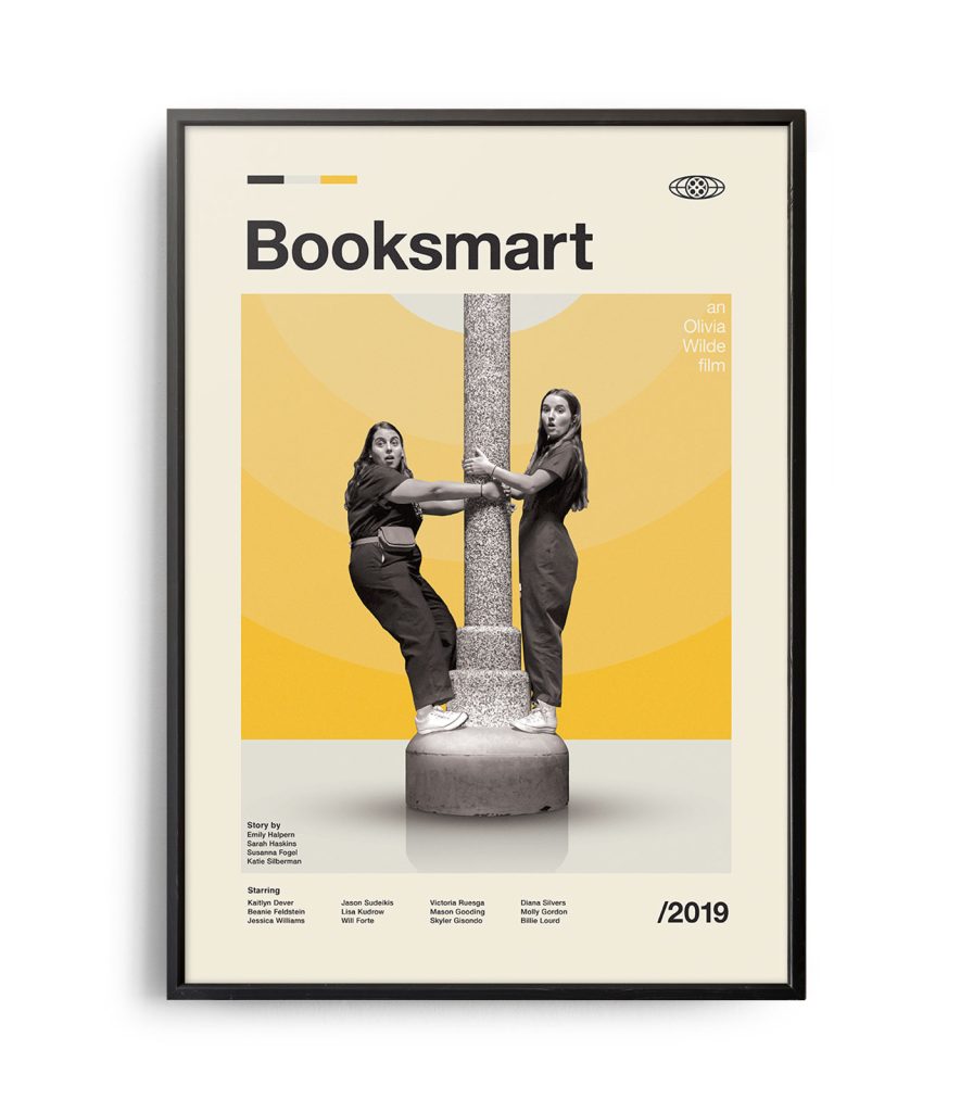 Mid-century modern Booksmart movie poster - Weekend Poster