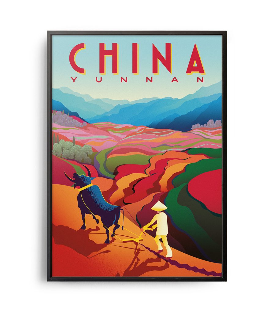 Retro art deco China travel poster - Weekend Concept