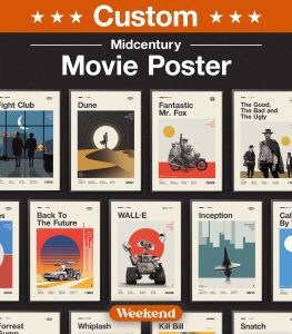 Weekend Poster - Midcentury Wall Arts