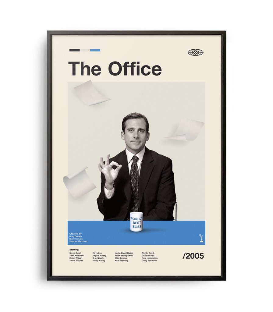 Mid-century modern The Office TV series poster - Weekend Concept