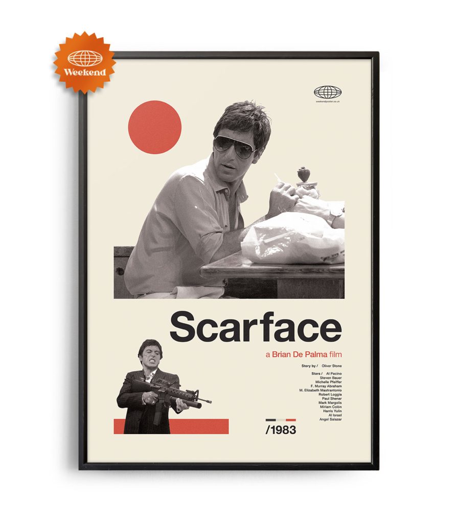 Mid-century modern Scarface movie poster - Weekend Concept