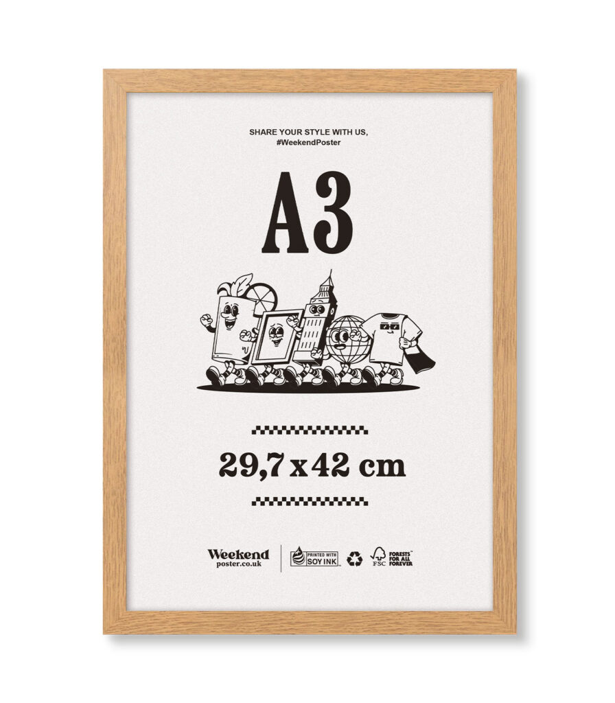 Wooden Frame – A3 (29.7×42 cm) - Weekend Concept