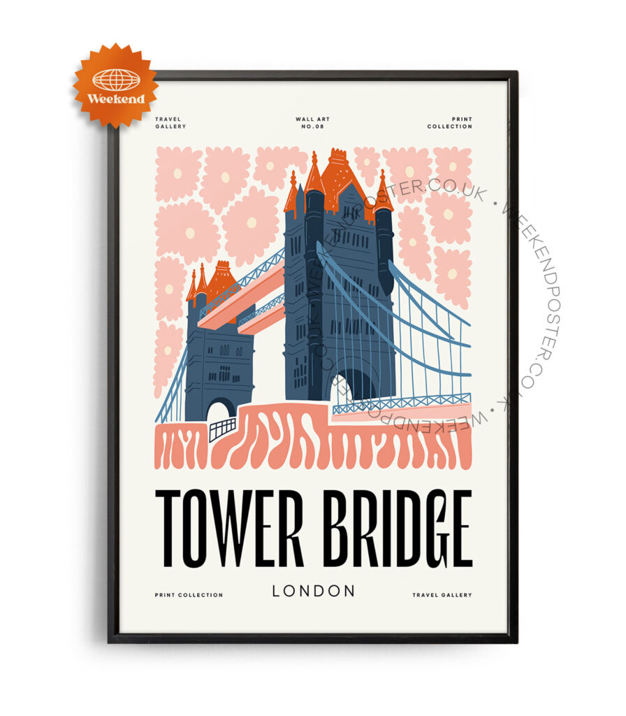 Tower Bridge London landmark poster - Weekend Concept
