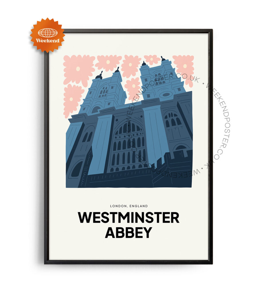 Westminster Abbey London landmark poster - Weekend Concept